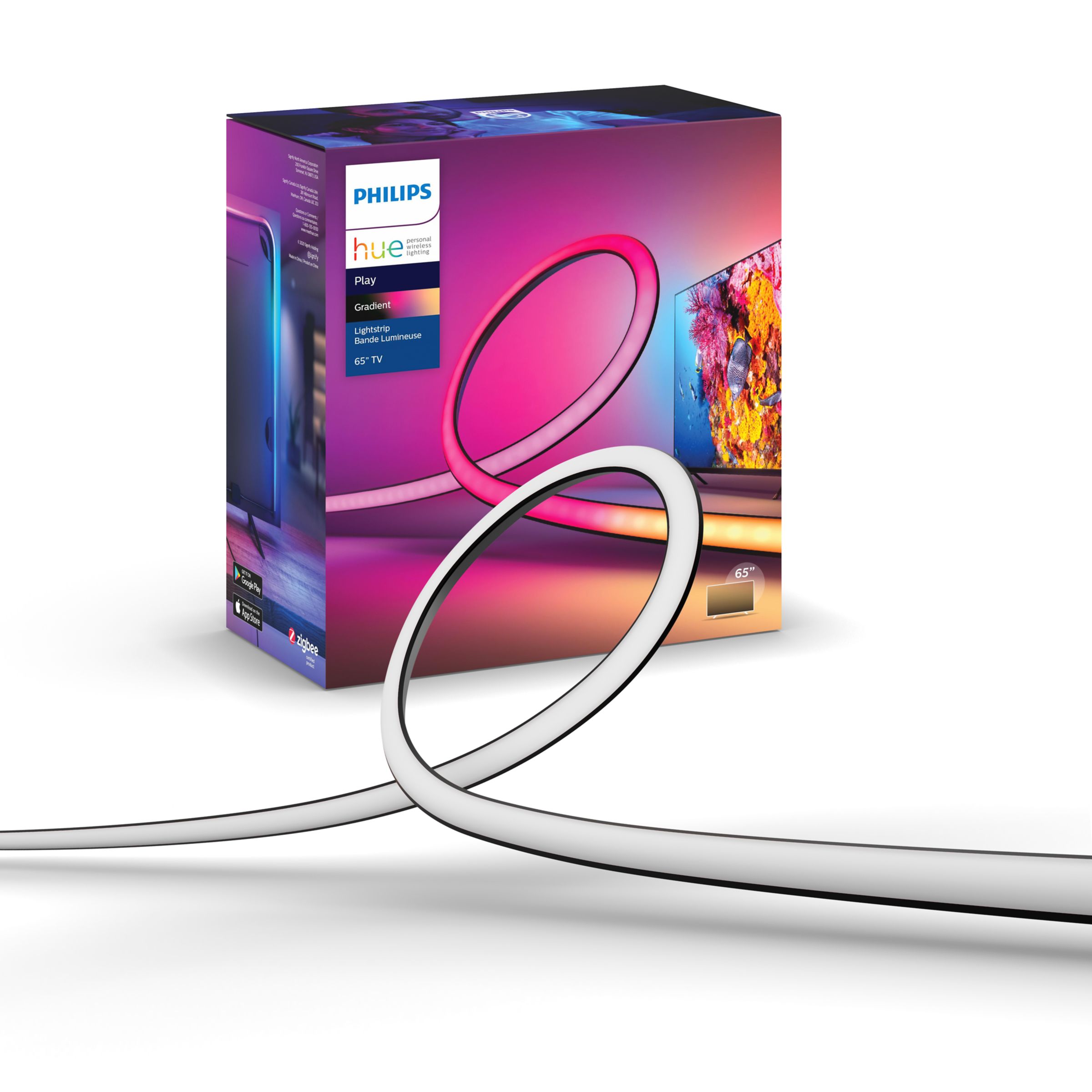 Hue Play Gradient Lightstrip 65 inch for your TV | Philips Hue US