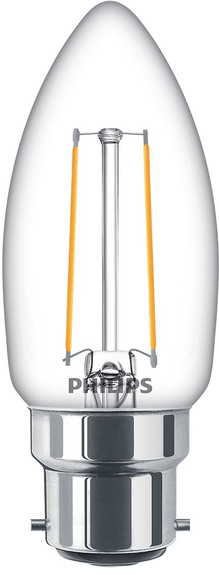LED Filament Candle Clear 25W B35 B22 8718699763558 | Philips