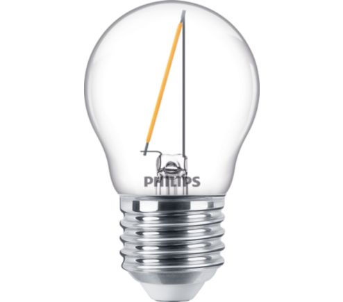 LED Ampoule flamme transparente à filament 15W P45 E27 8718699764258 ...
