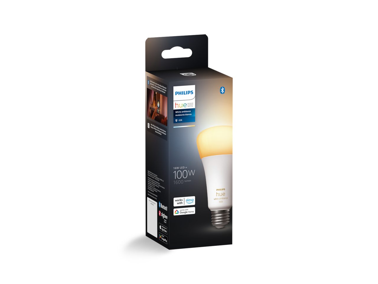 Hue 1-pack A21 E26 100W LED Bulb White Ambiance | Philips Hue Hue 1-pack A21 E26 100W LED Bulb White Ambiance | Philips Hue