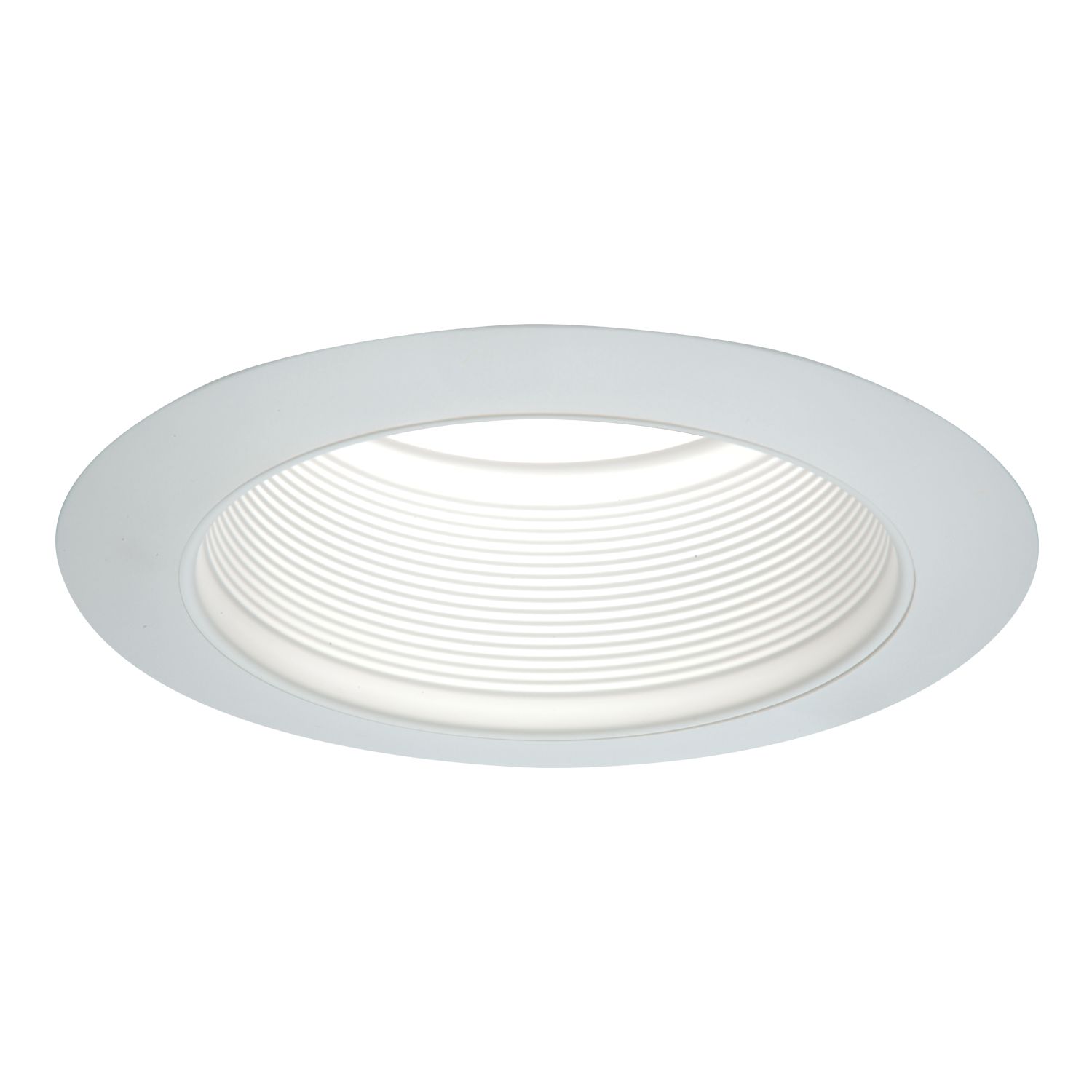 Juno 6 White Metal Baffle Recessed Light Trim | Shelly Lighting