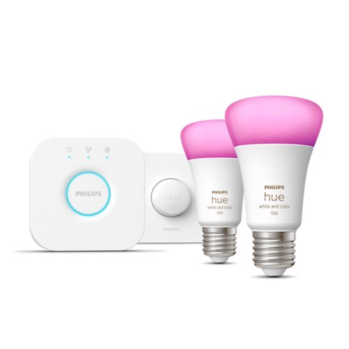 Hue Starter Set Hue Smart Button 2 Hue White Color Ambiance E27 LED Lampen Hue Bridge Philips Hue DE CH
