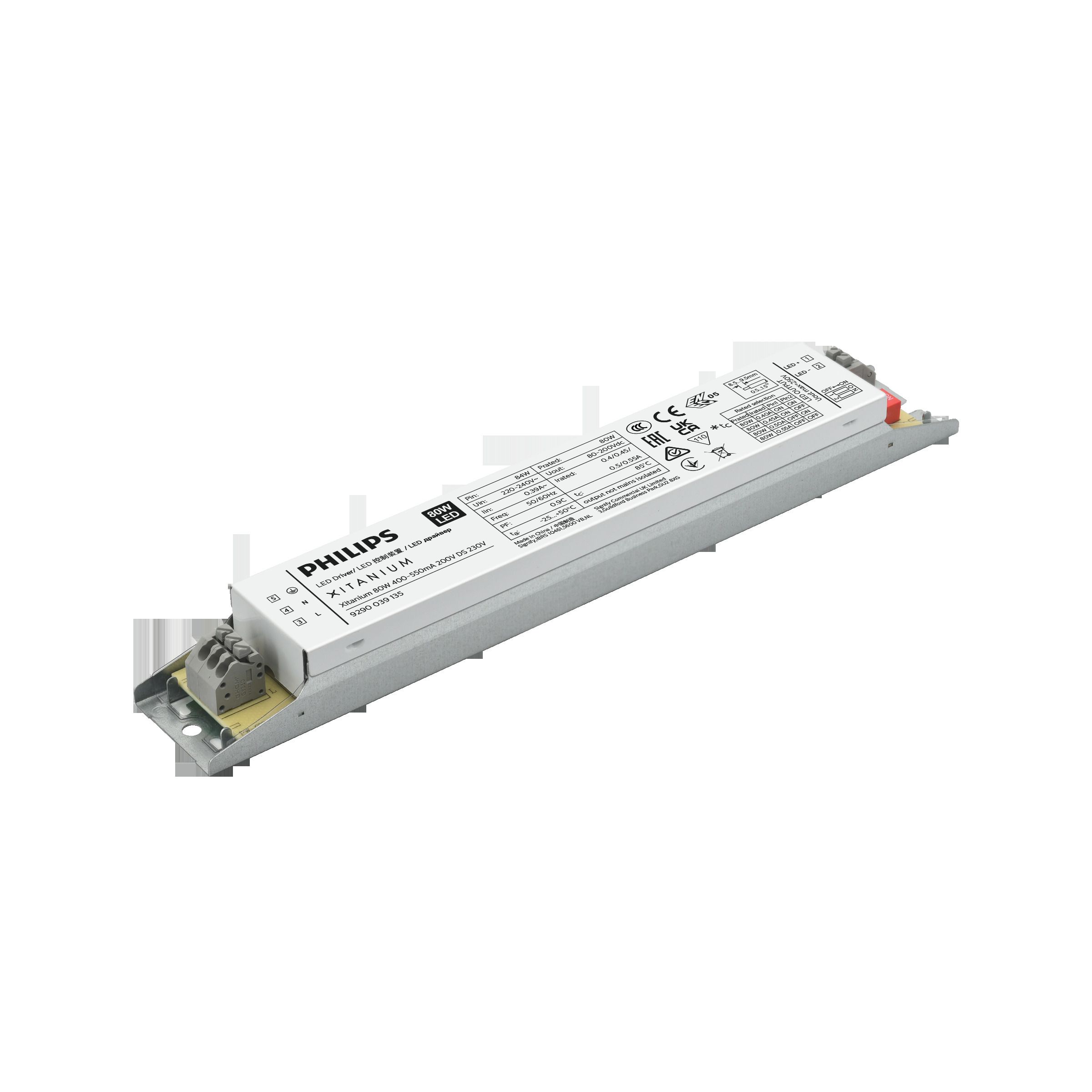 Xitanium 80W 400-550mA 200V DS 230V | 929003913580 | Philips lighting