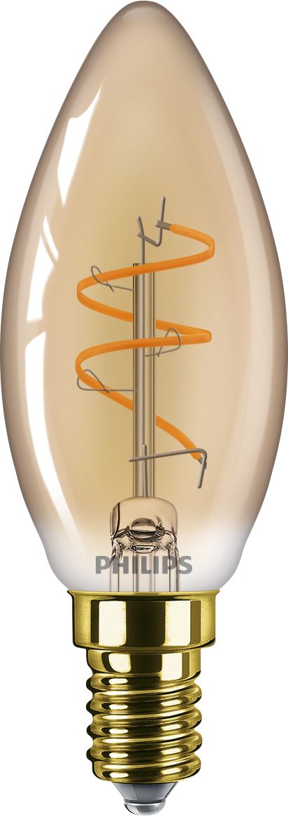 LED Ampoule flamme ambré à filament 15W B35 E14 | 8721103048899 | Philips lighting