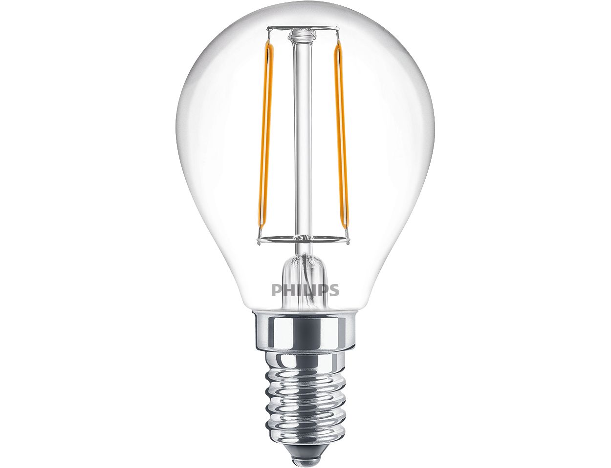 LED Filament Candle Clear 25W Filament P45 E14 x2 8719514300323 | Philips