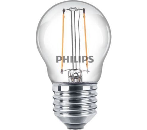 LED Filament-Kerzenlampe, transparent, 25W, P45, E27 x2 8719514300347 ...