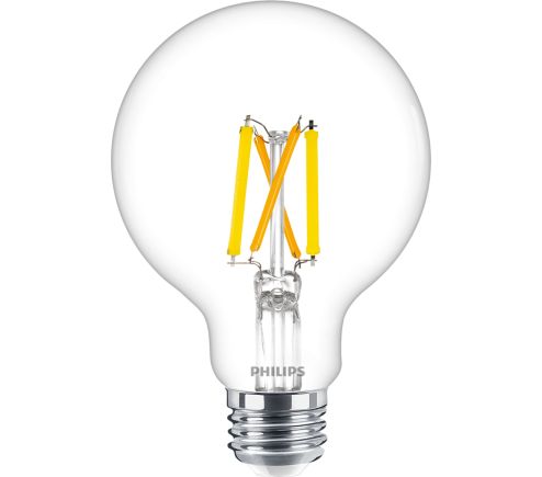 LED Filament Bulb Clear 60W G25 E26 x2 046677564902 | Philips