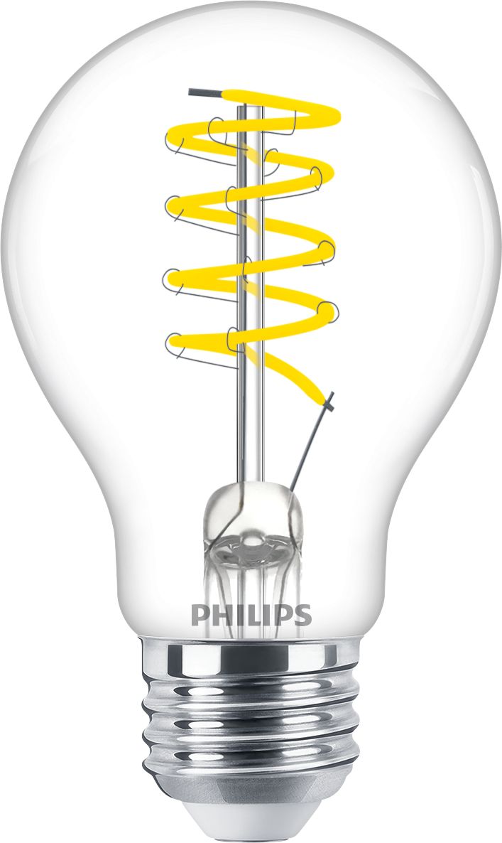 Philips Classic filament LED bulbs, A19, Only with specific dimmers, E26 | Single Contact Medium ...