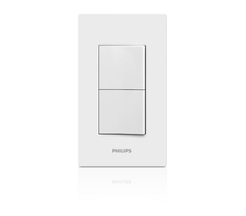 Switches & Sockets 1 Gang 3 Way Switch with Grid 8718699673734 | Philips