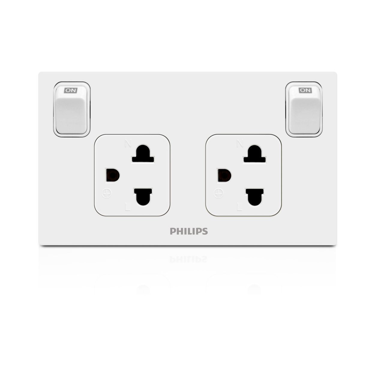 Switches & Sockets 2P+E Socket & 1 Gang 1 Way Switch with Grid ...