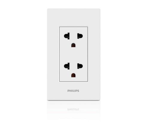 Switches & Sockets 2P+E Socket with Grid 8718699674038 | Philips