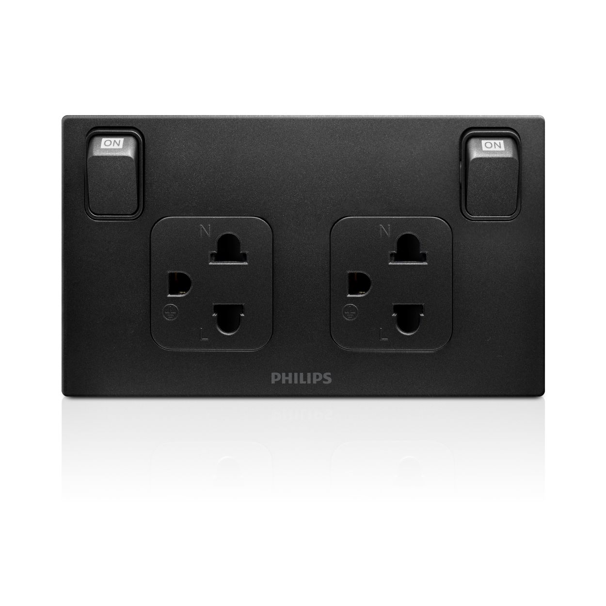 Switches & Sockets 2P+E Socket & 1 Gang 1 Way Switch with Grid 8719514298910 | Philips