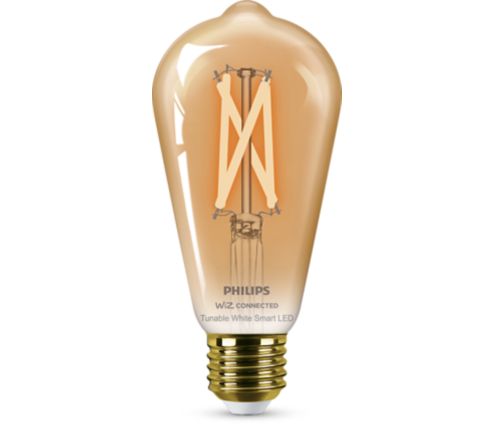 LED inteligente Bombilla con filamento ámbar 7 W (Equiv. 50 W) ST64 E27 x2 8719514372641 | Philips