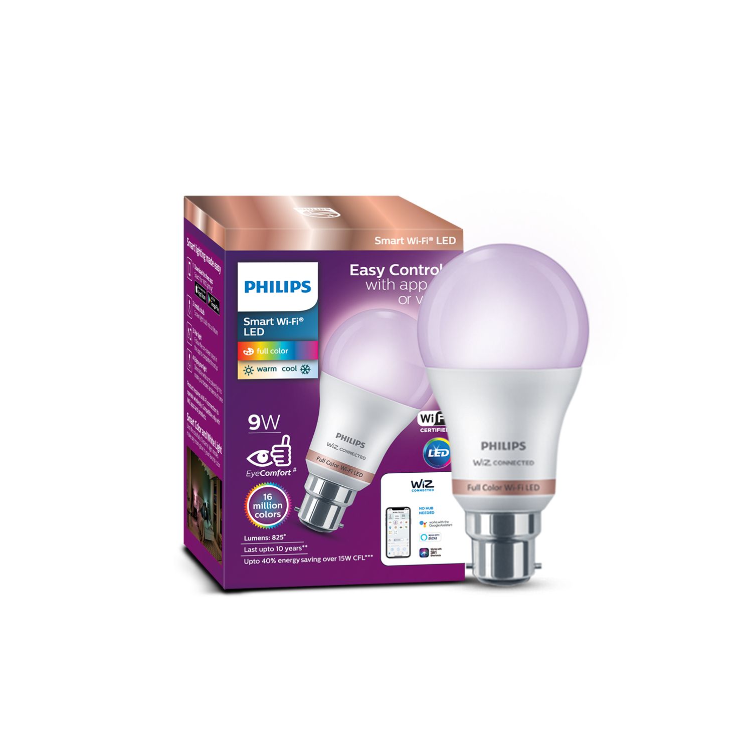 Smart Wi-Fi LED bulb B22 | 8718699732561 | Philips lighting